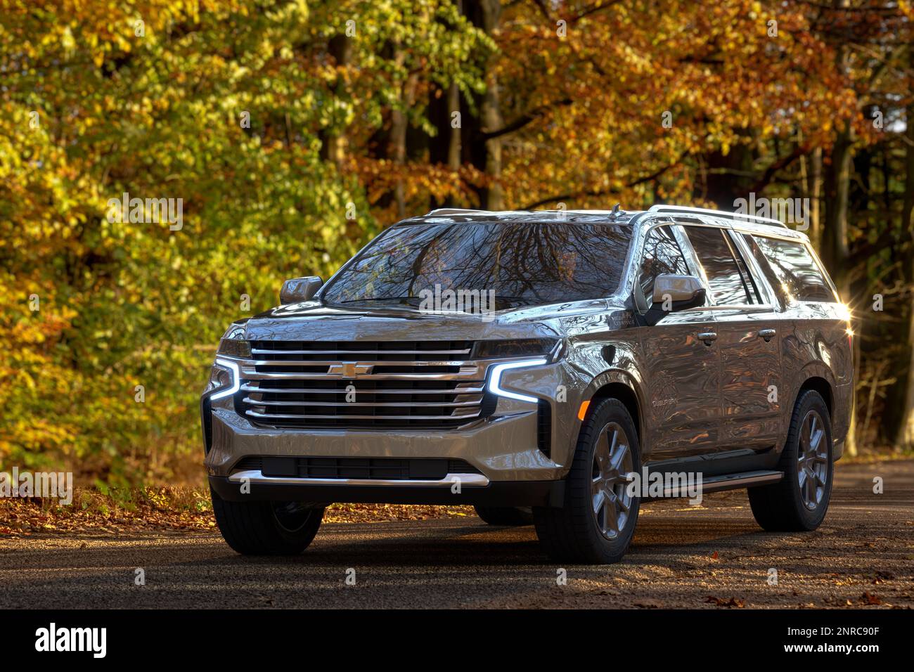 Chevy Tahoe-Full-Size 7-8 Passenger SUV Stock Photo - Alamy