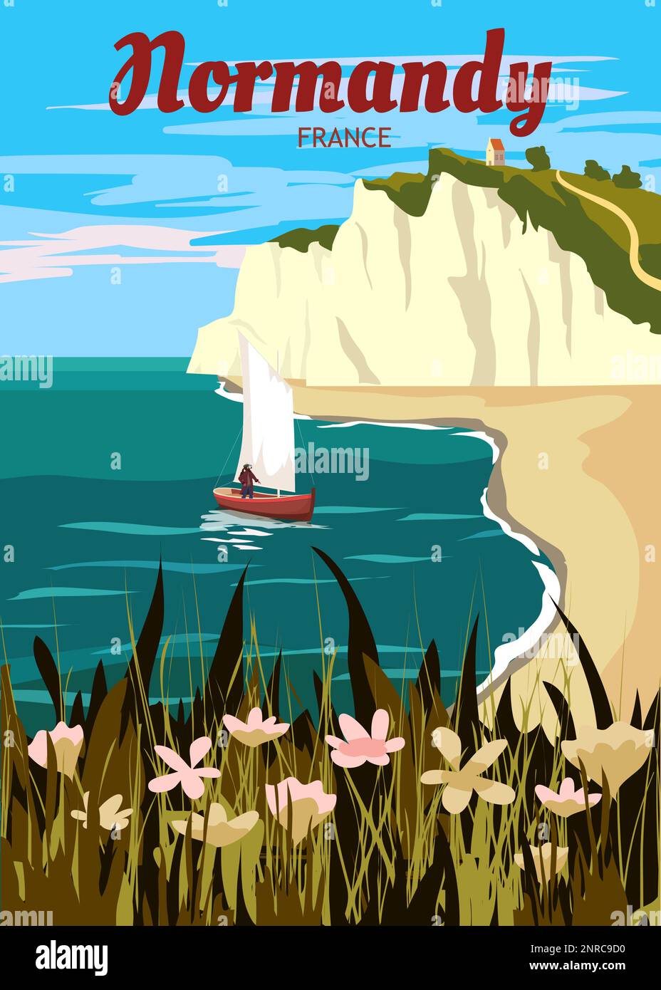 Cliff sea ship Stock Vector Images - Alamy