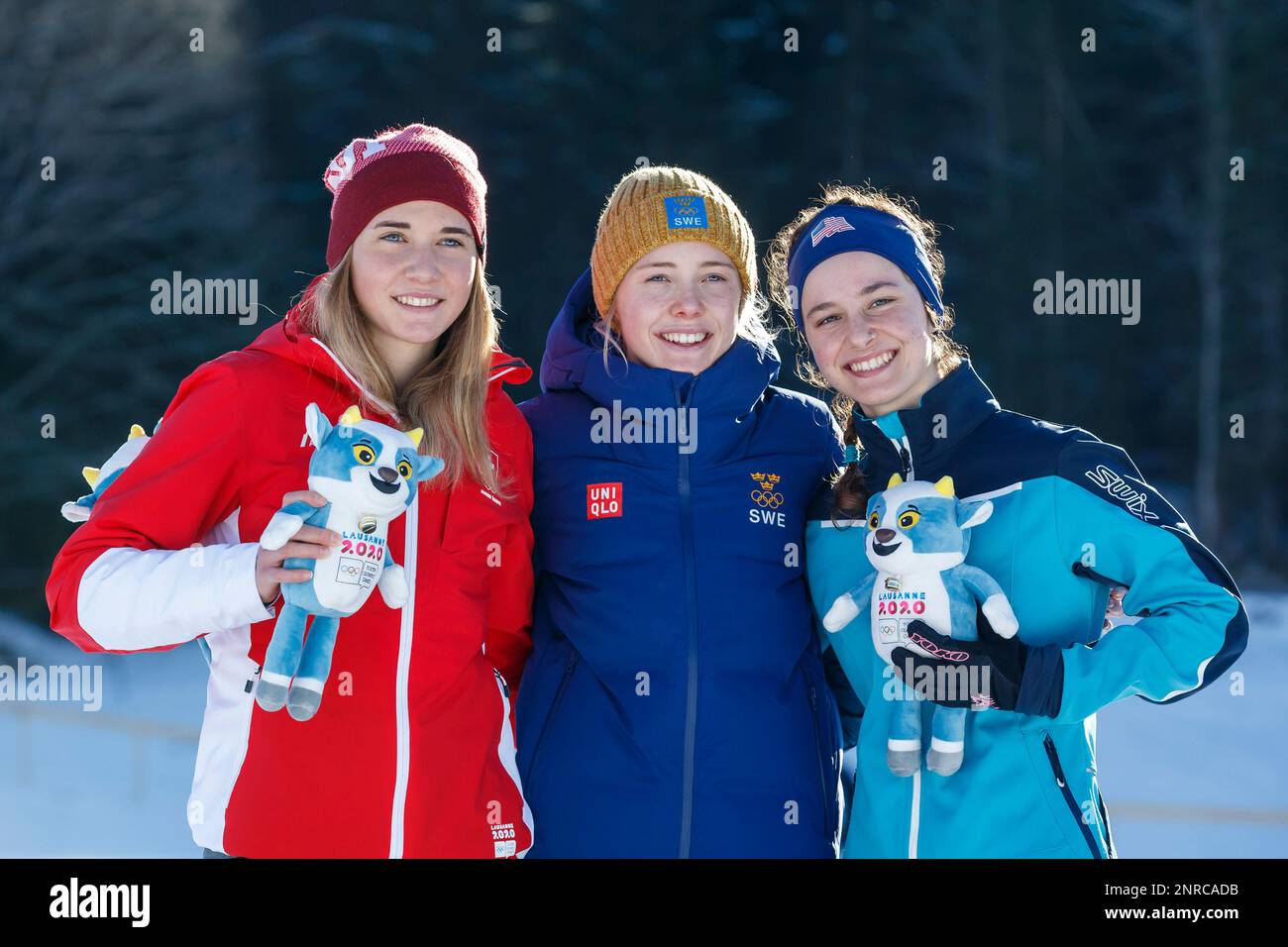 Silver medalist Switzerland's Siri Wigger, left, Gold medalist Sweden's ...