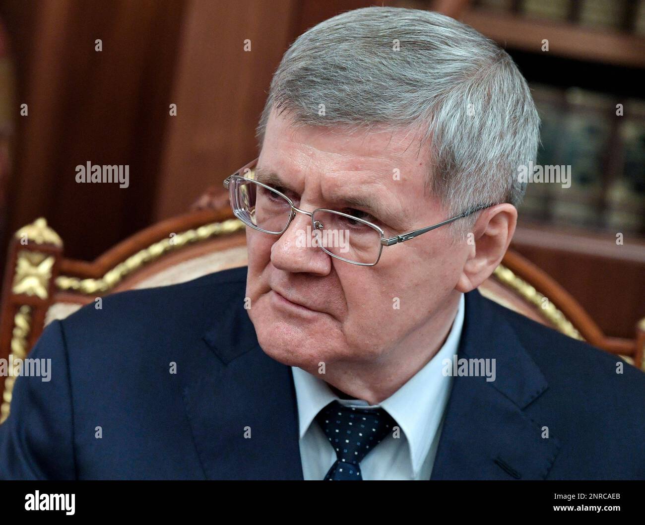 Russian ex-Prosecutor General Yuri Chaika attends a meeting with his ...