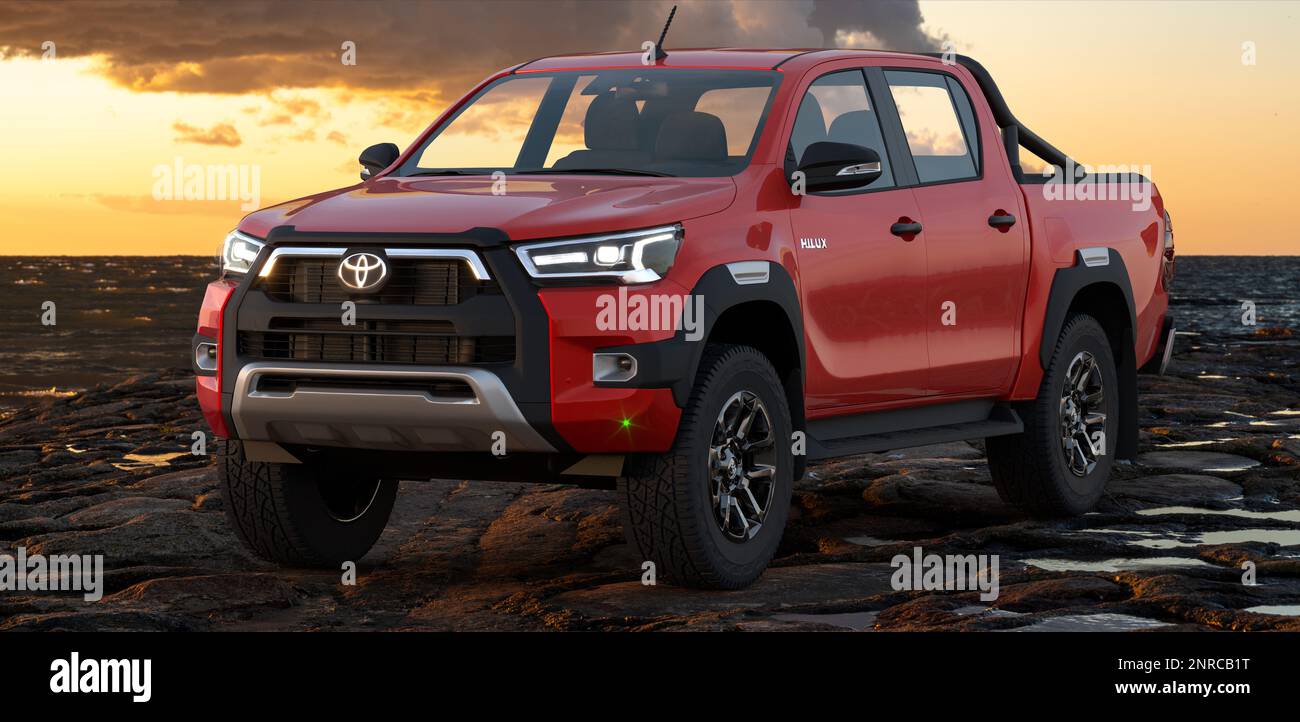 Toyota Hilux - the legendary and reliable 4x4 pickup truck Stock Photo ...