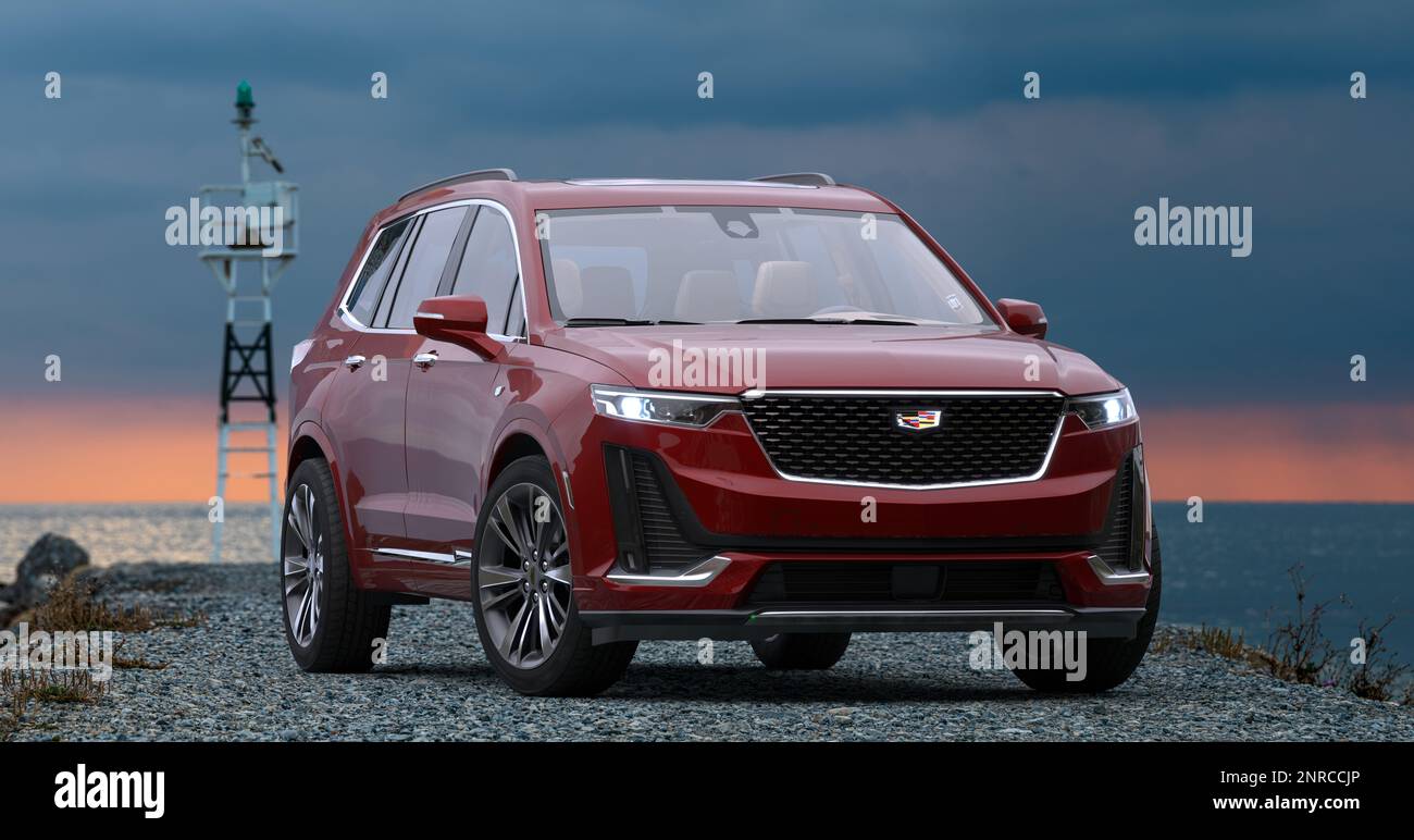 Cadillac XT6.Luxury Mid-Size SUV Stock Photo - Alamy