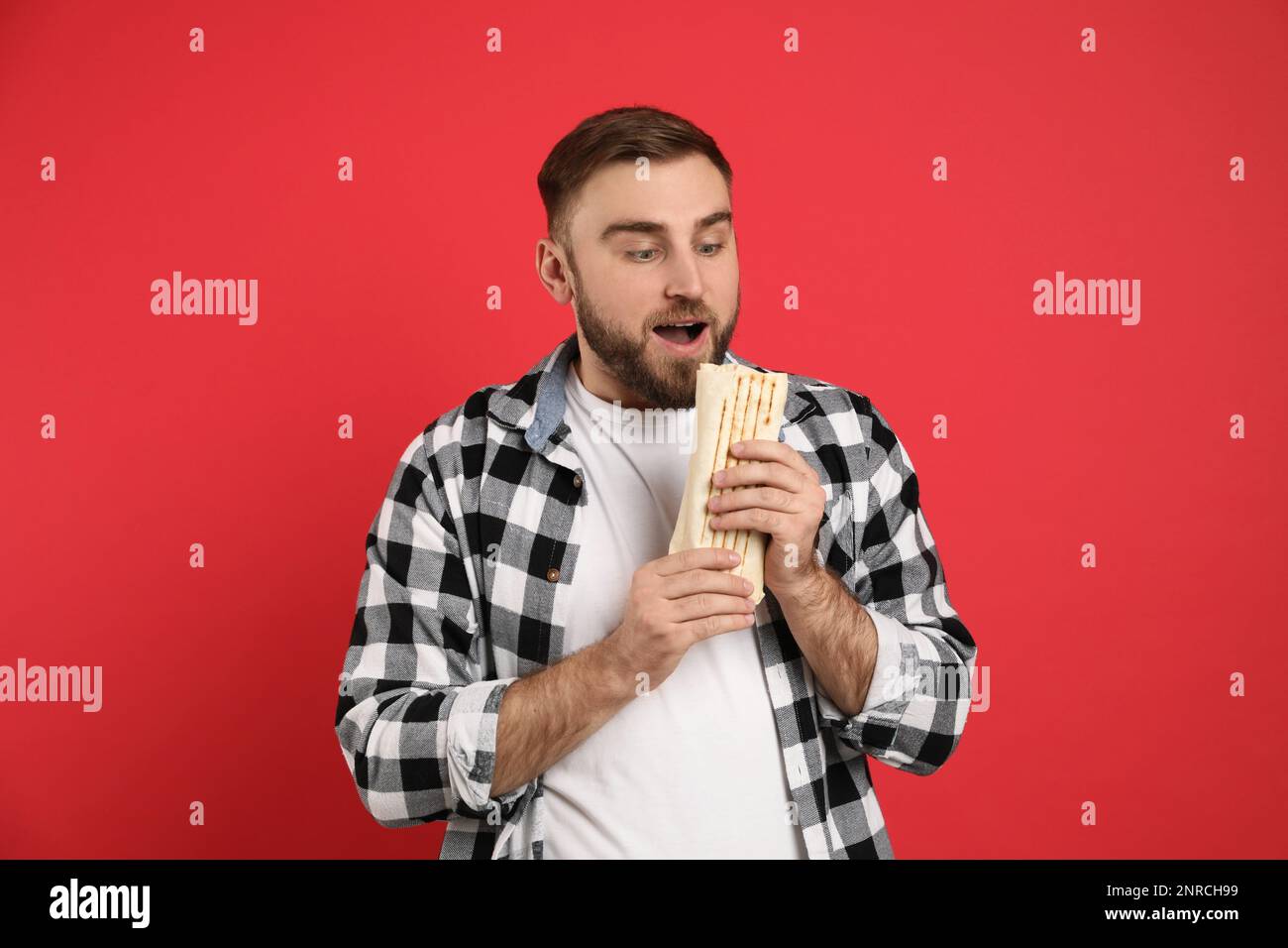 Turkish shawarma young man hi-res stock photography and images - Alamy