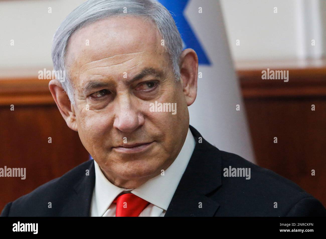Israeli Prime Minister Benjamin Netanyahu Attends the weekly cabinet ...