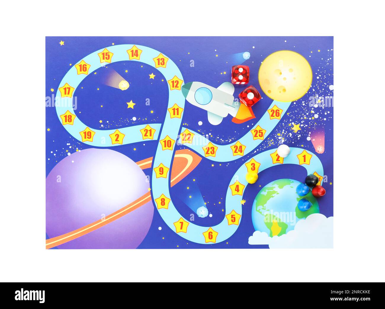 Board game on white background, top view Stock Photo - Alamy