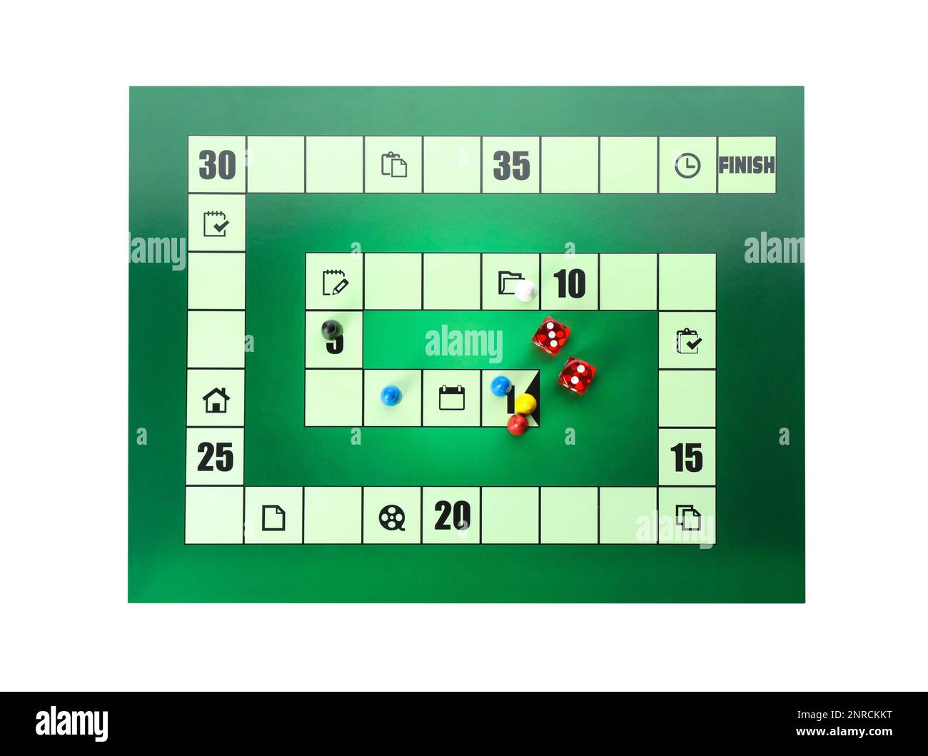 Board game on white background, top view Stock Photo - Alamy