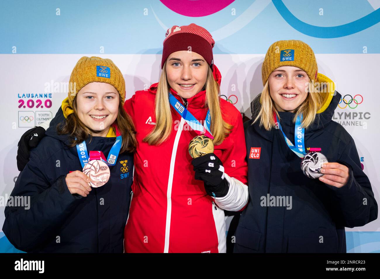 From left, bronze medalist Tove Ericsson from Sweden, gold medalist ...