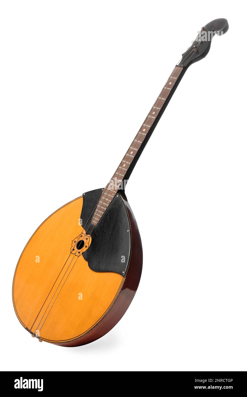 Domra isolated on white. Folk string musical instrument Stock Photo - Alamy