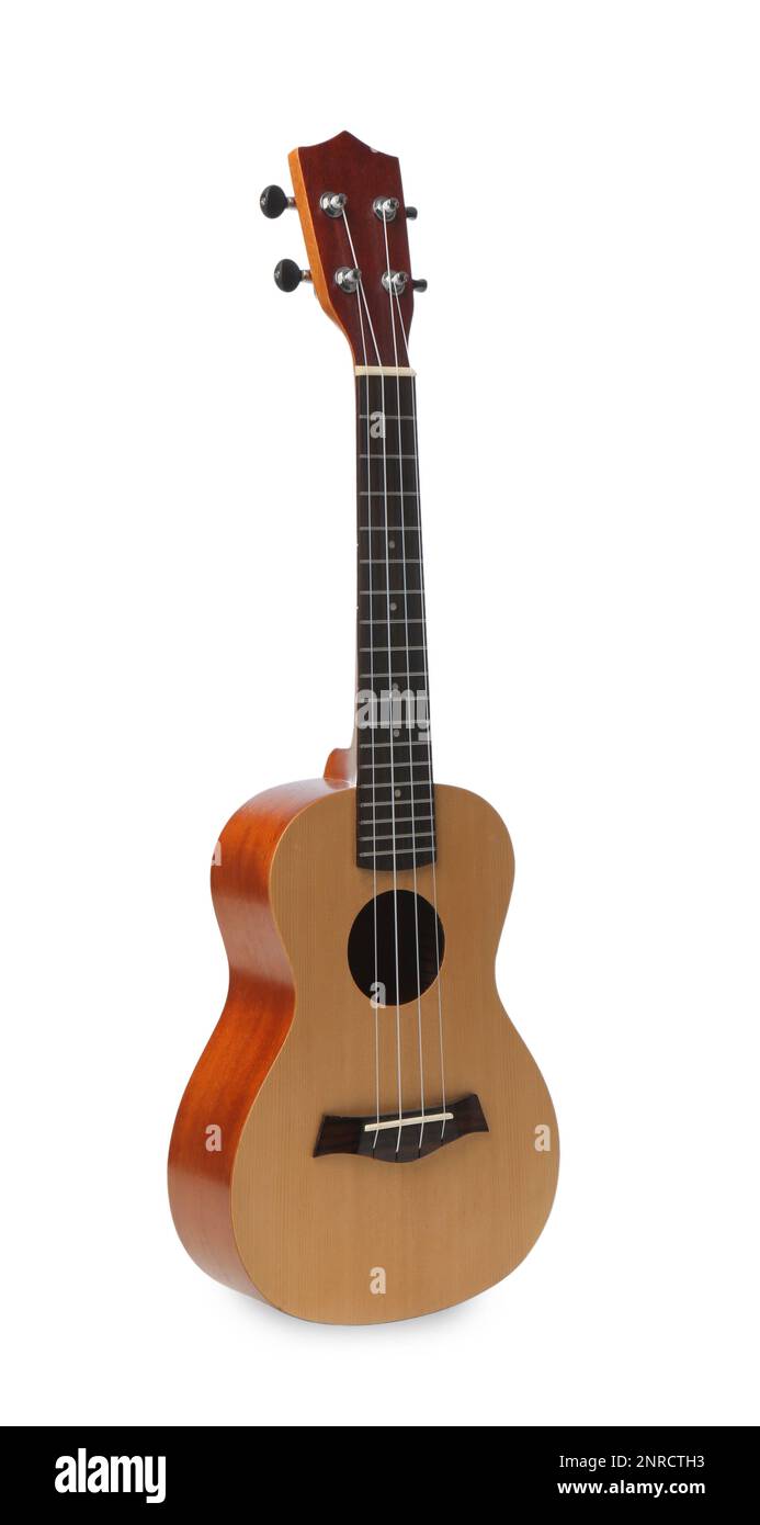 Ukulele isolated on white. String musical instrument Stock Photo - Alamy