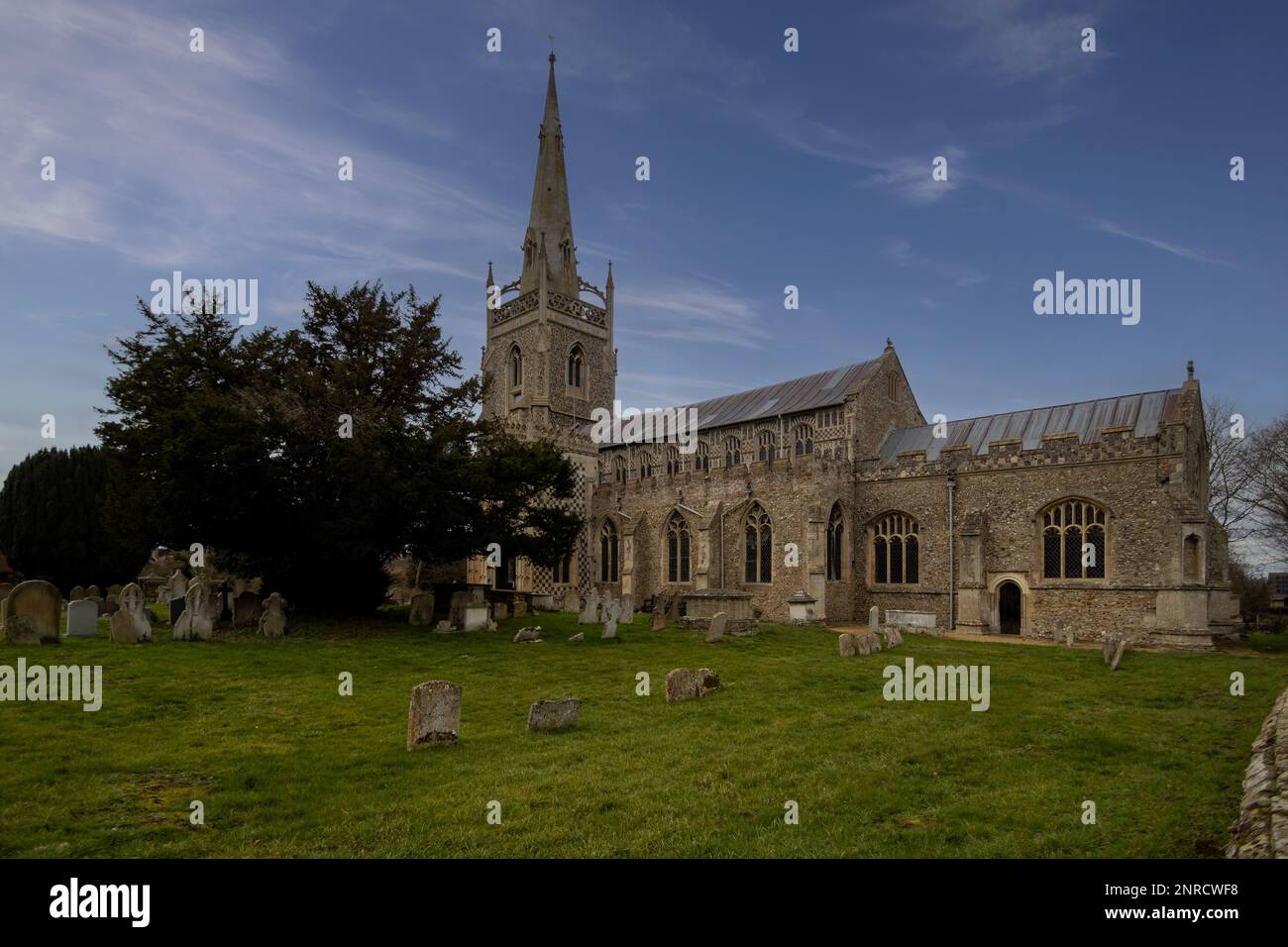 Saint Mary's Church is the parish church of Woolpit, Suffolk, UK Stock ...