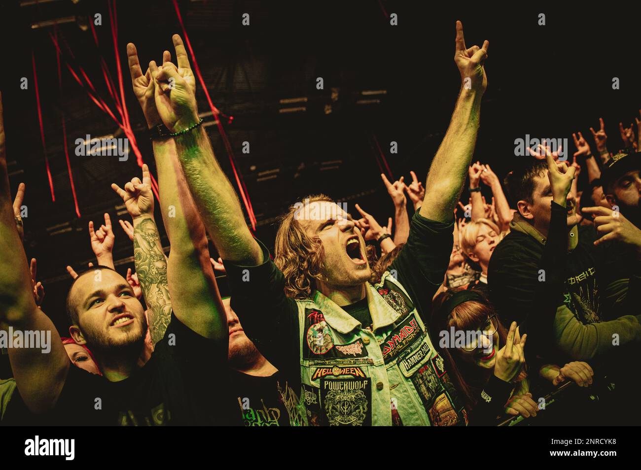 Copenhagen, Denmark. 22nd, February 2023. Heavy metal fans attend a ...
