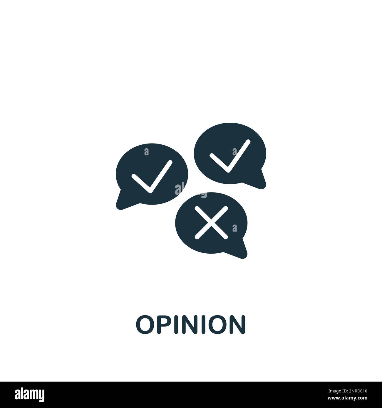 Opinion icon. Monochrome simple sign from speech collection. Opinion ...