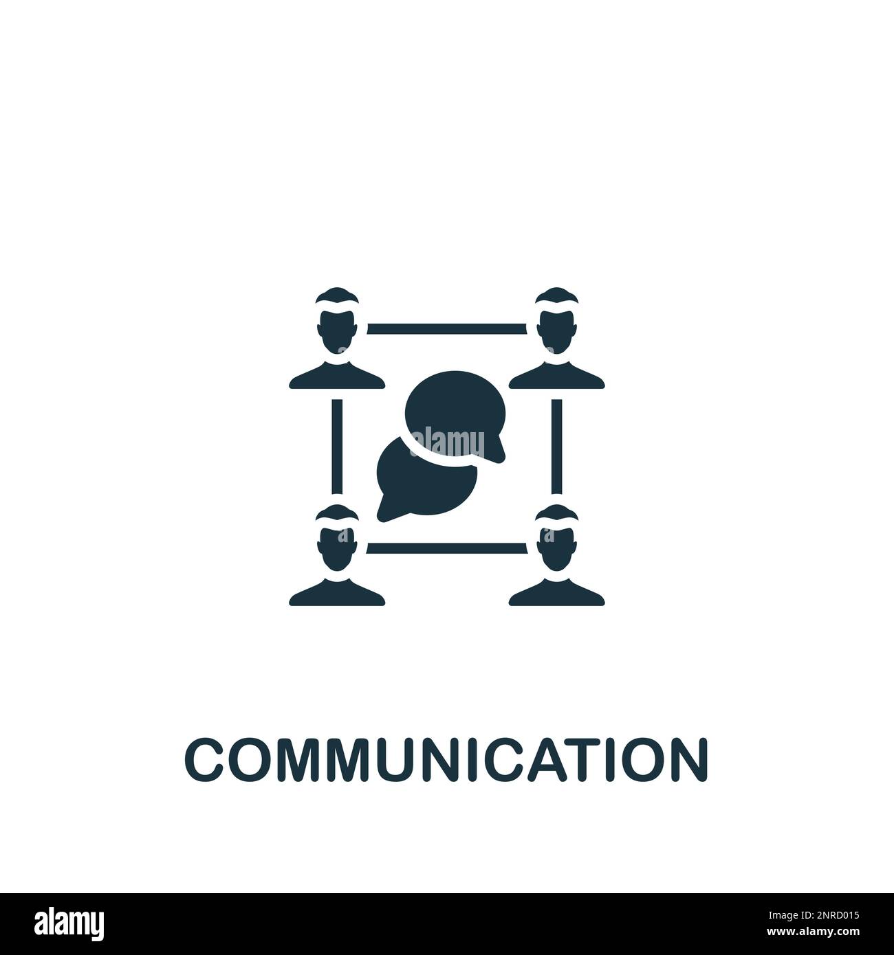 Communication icon. Monochrome simple sign from speech collection ...