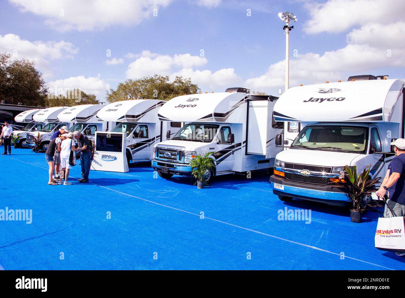 Jayco Class C campers on display at the 2020 Florida RV Supershow on ...