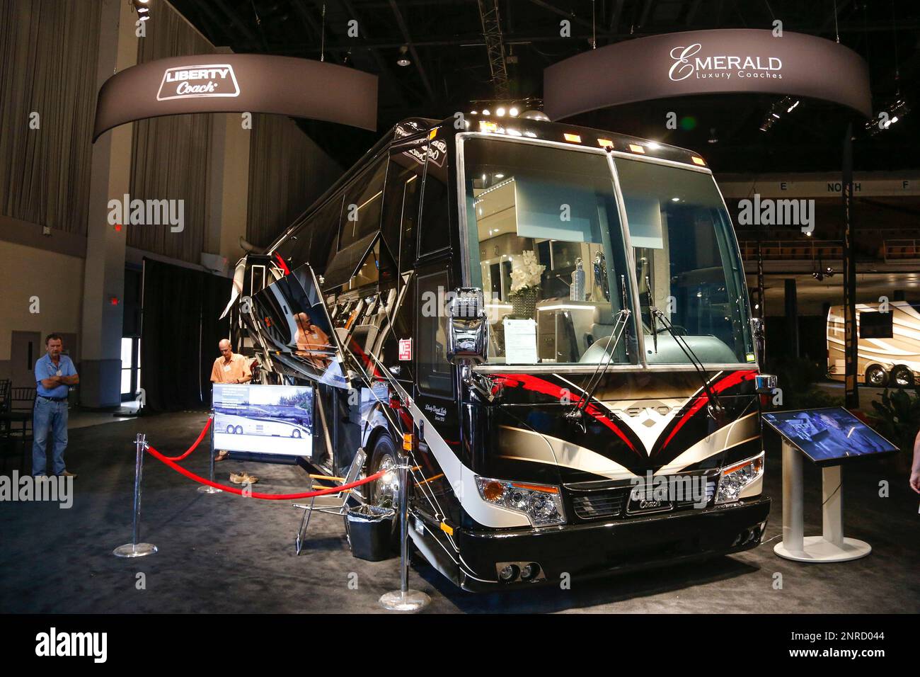 An Emerald coach bus on display at the 2020 Florida RV Supershow on ...
