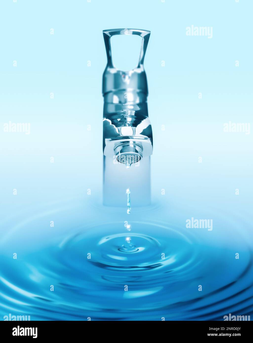 Water dripping from tap with splash on light background Stock Photo - Alamy