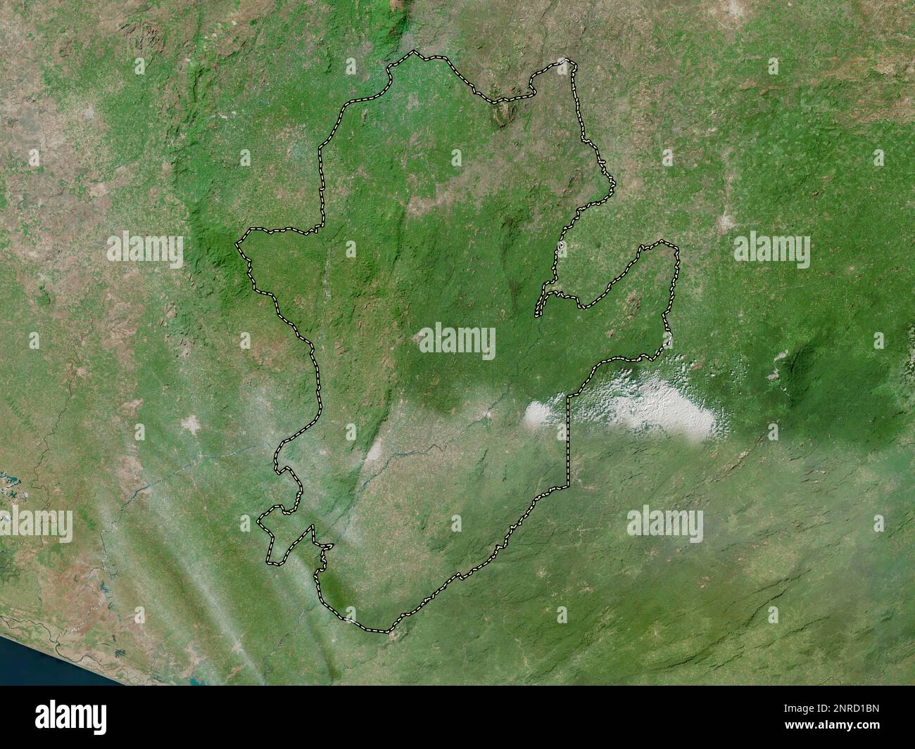 Eastern, province of Sierra Leone. High resolution satellite map Stock ...
