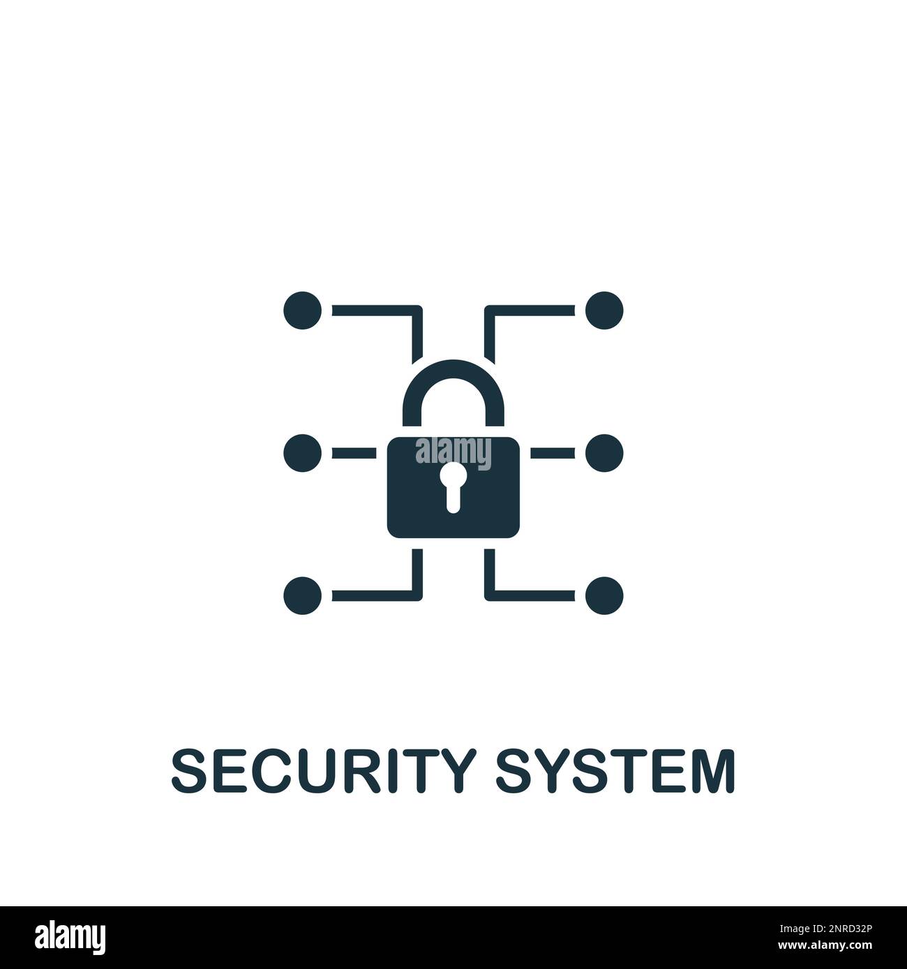 Security system icon. Monochrome simple sign from security collection ...