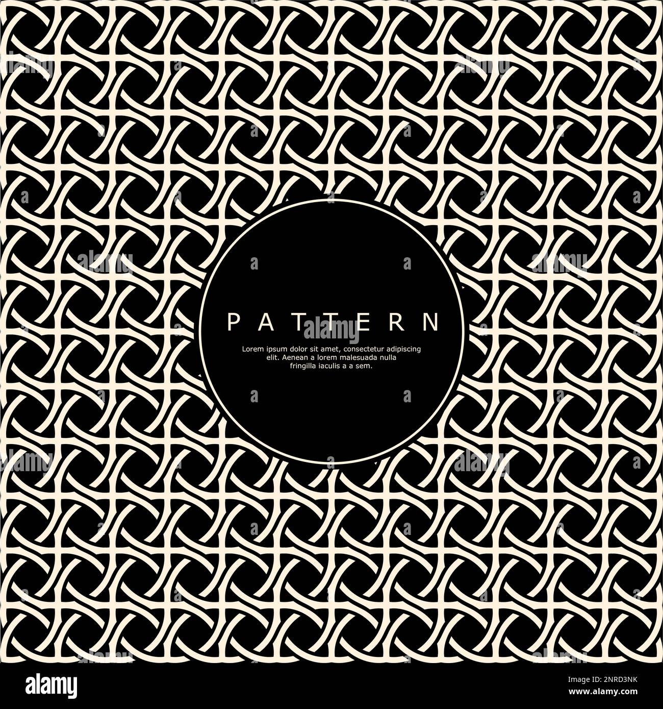 Simple flower circle line abstract seamless pattern. Floral round ornate pattern Stock Vector ...