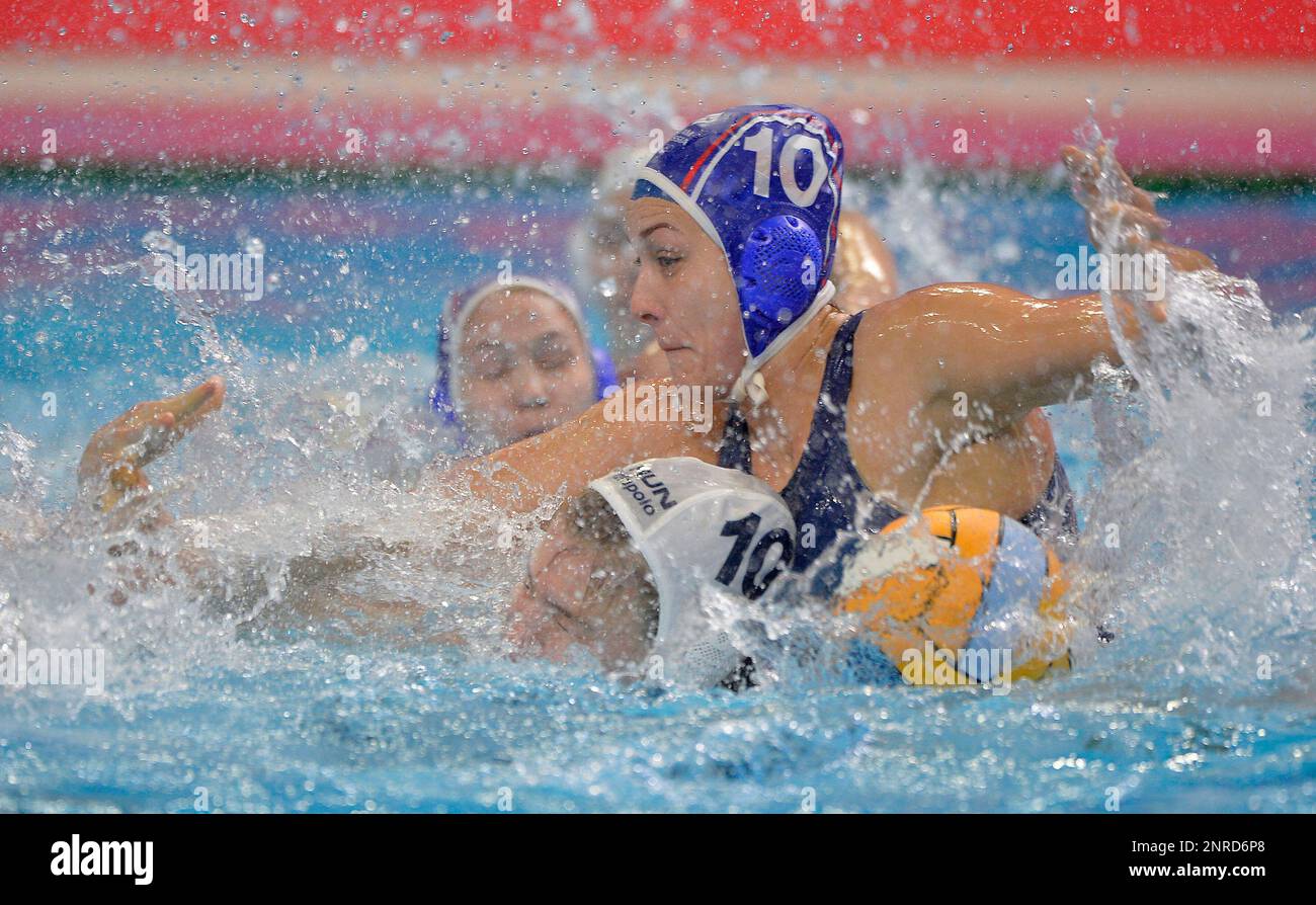 Evgenia Sobolieva of Russia, right, in action against Rita Keszthelyi ...