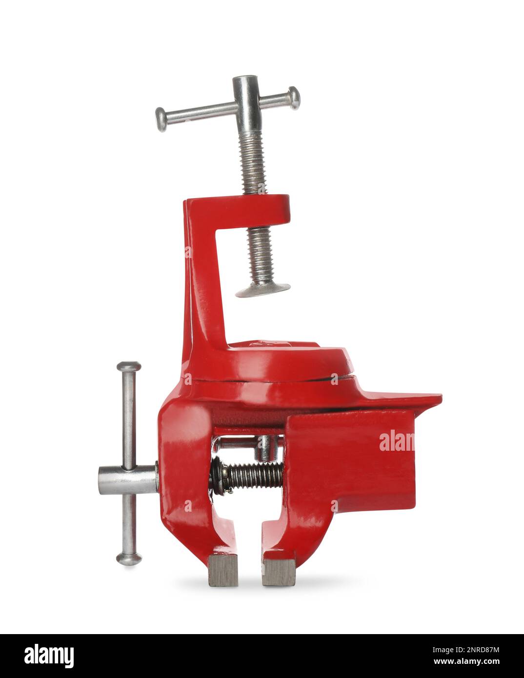 New modern red vise isolated on white Stock Photo - Alamy