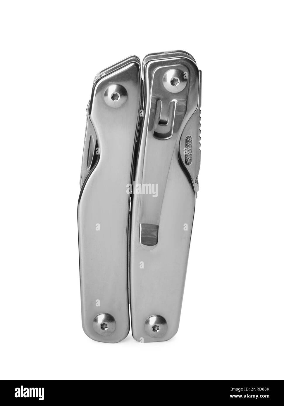 Compact portable metallic multitool isolated on white Stock Photo - Alamy