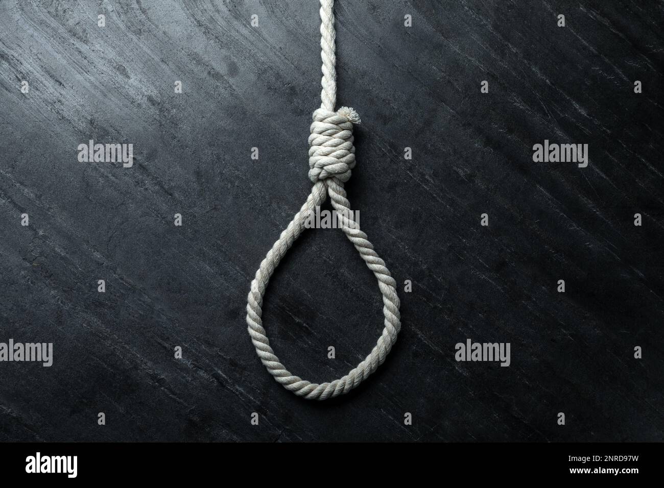 Rope noose on black hi-res stock photography and images - Alamy