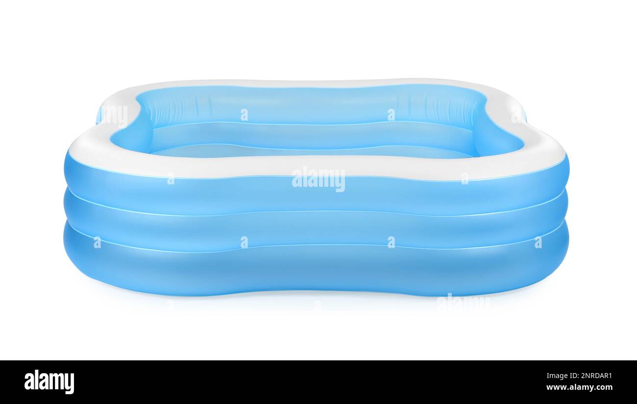 Inflatable rubber swimming pool isolated on white Stock Photo - Alamy