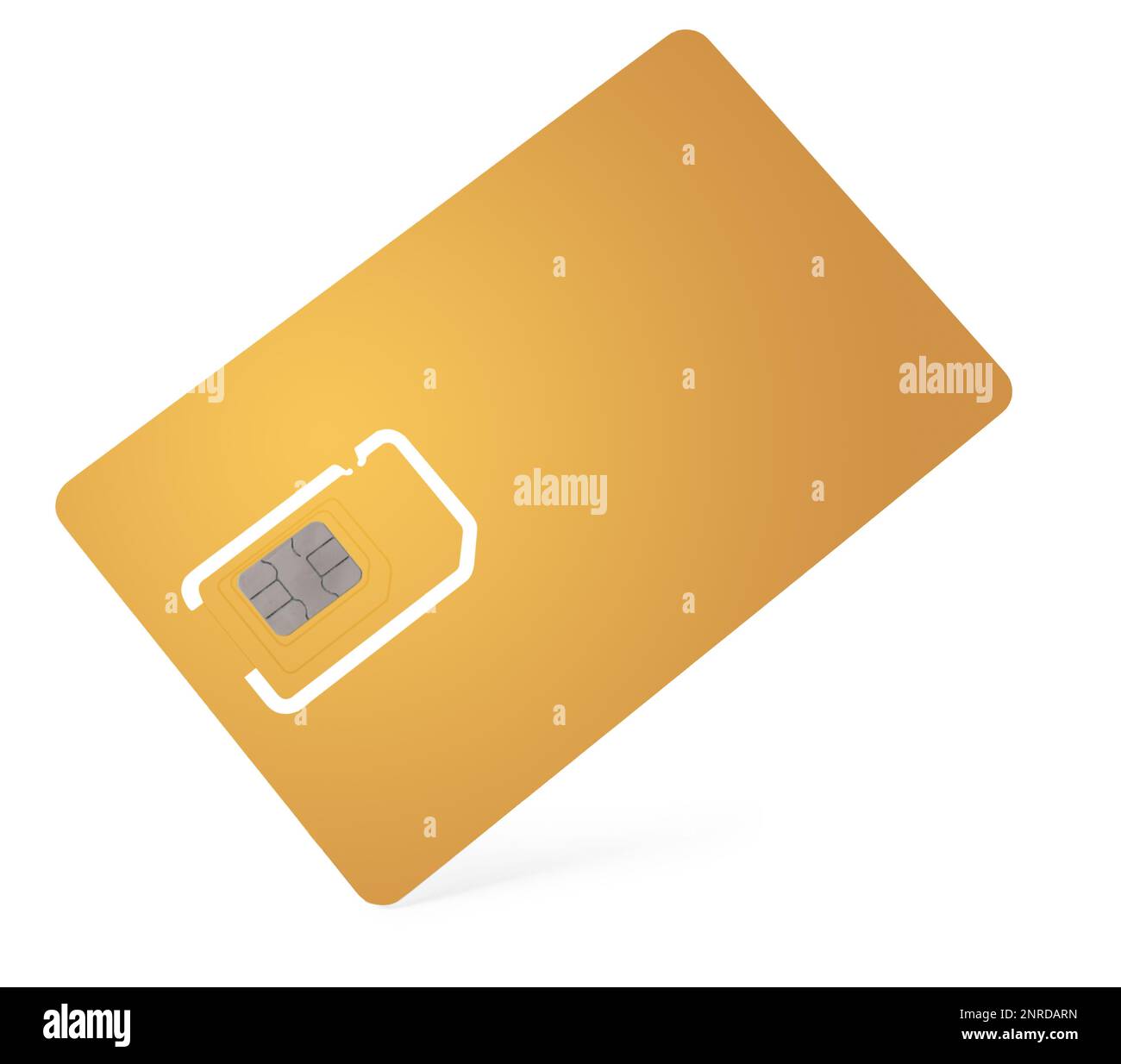 Modern yellow SIM card isolated on white Stock Photo - Alamy