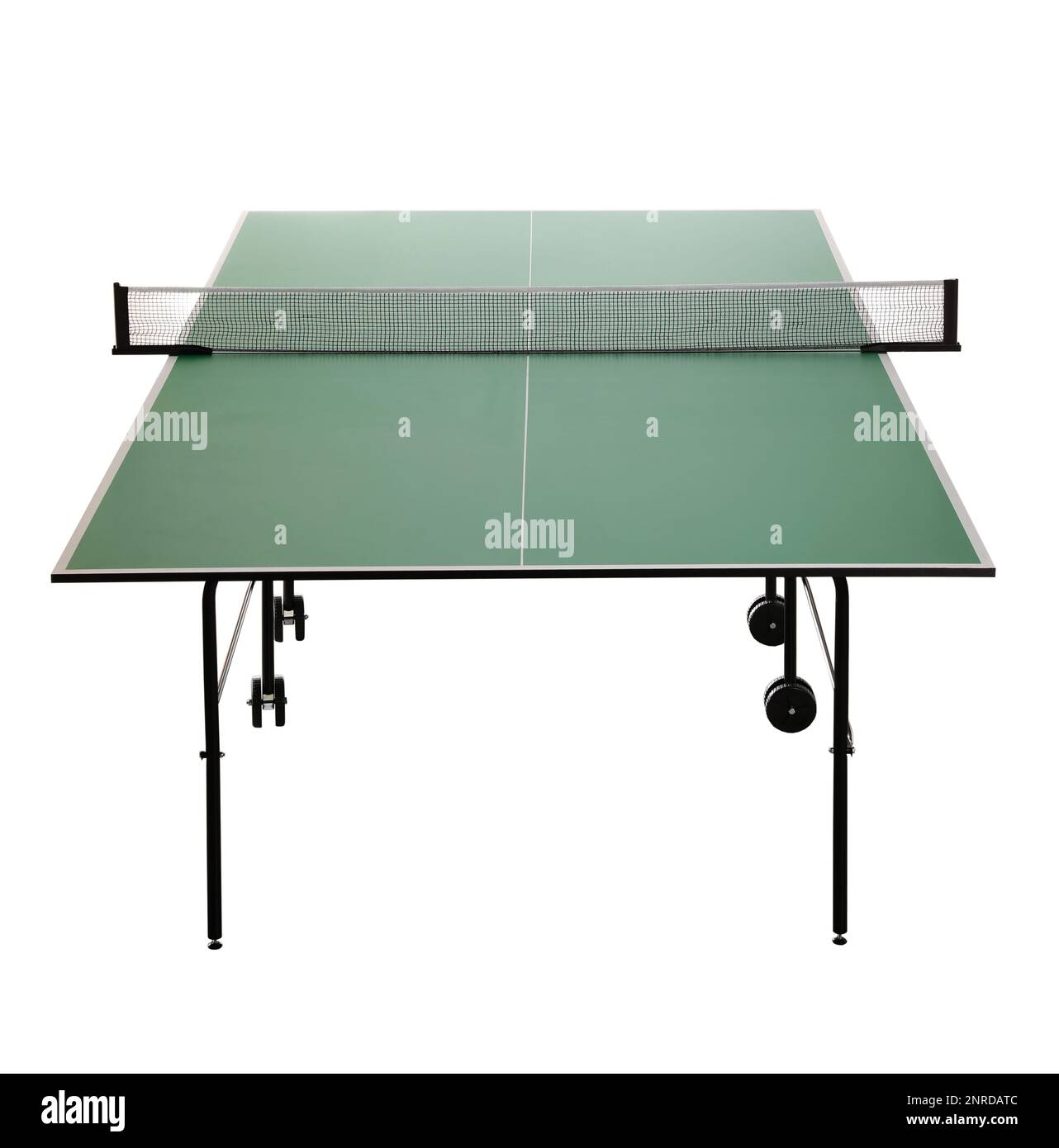 Green ping pong table isolated on white Stock Photo - Alamy