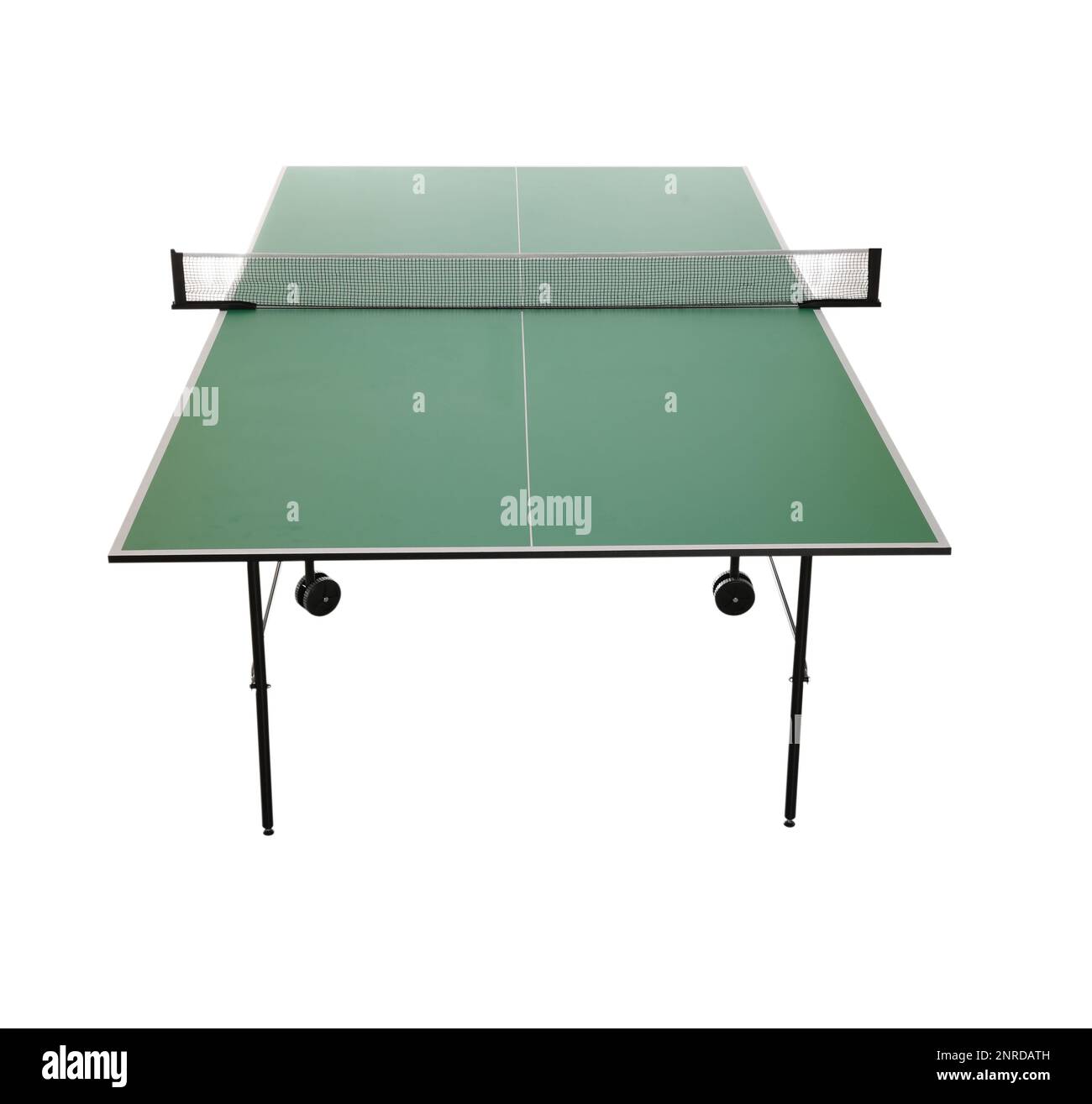 Green ping pong table isolated on white Stock Photo - Alamy