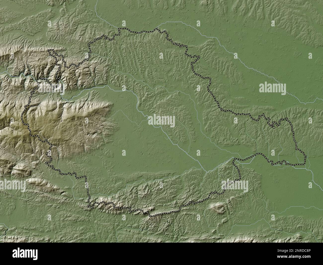 Podravska, statistical region of Slovenia. Elevation map colored in ...