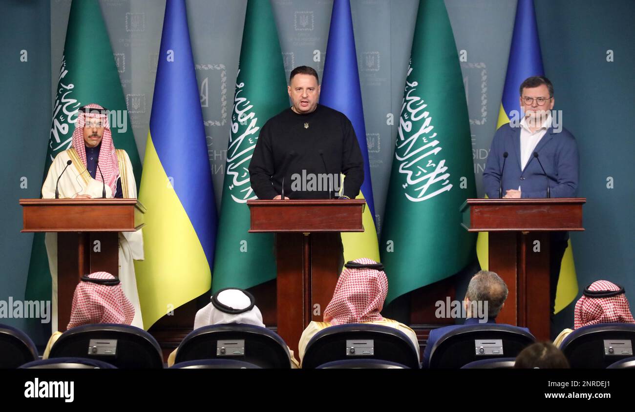 KYIV, UKRAINE - FEBRUARY 26, 2023 - Minister of Foreign Affairs of the ...