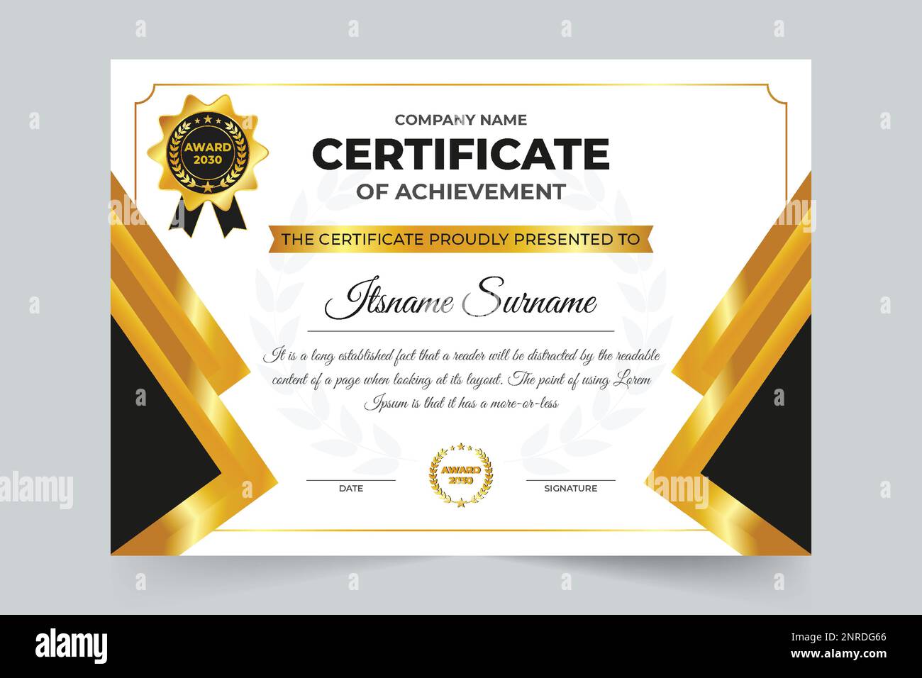 Corporate certificate design for education, sports, or office ...