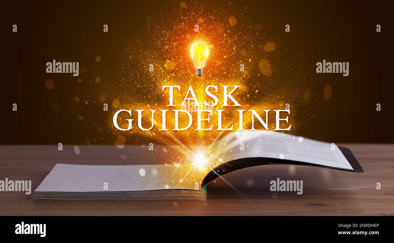 Educational inscription coming out from an open book Stock Photo - Alamy