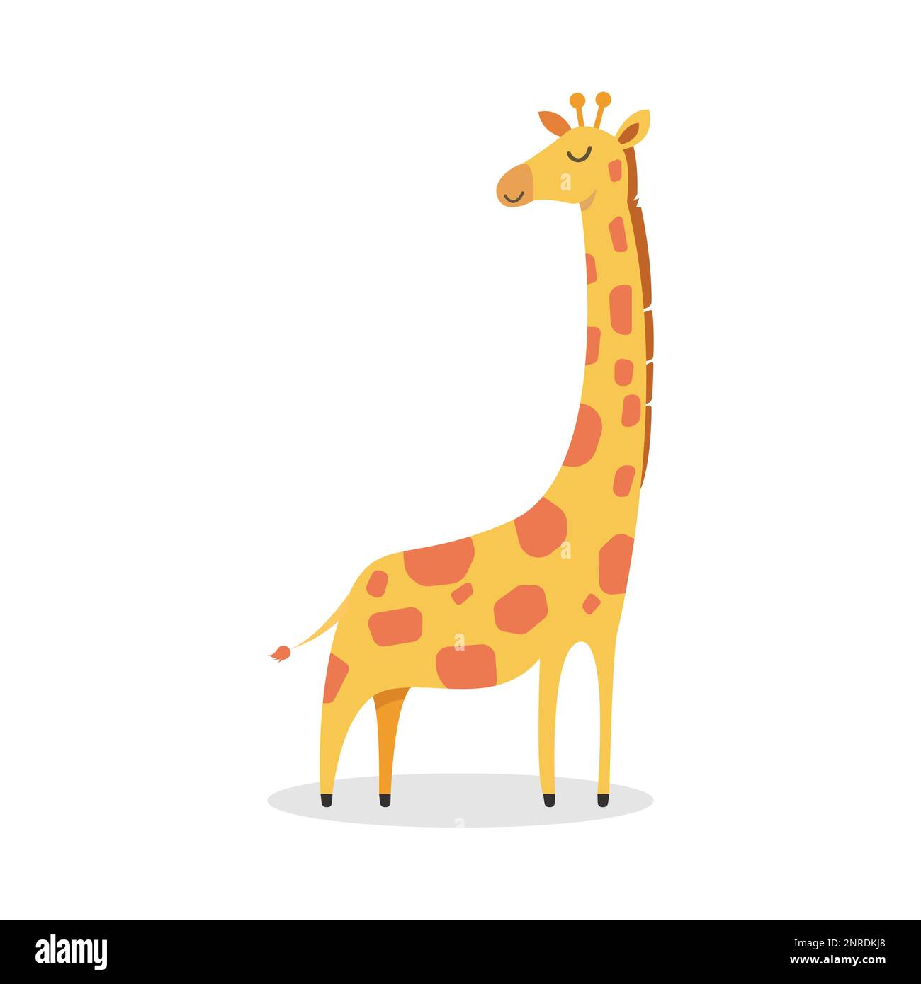Giraffe cute cartoon. vector illustration Stock Vector Image & Art - Alamy