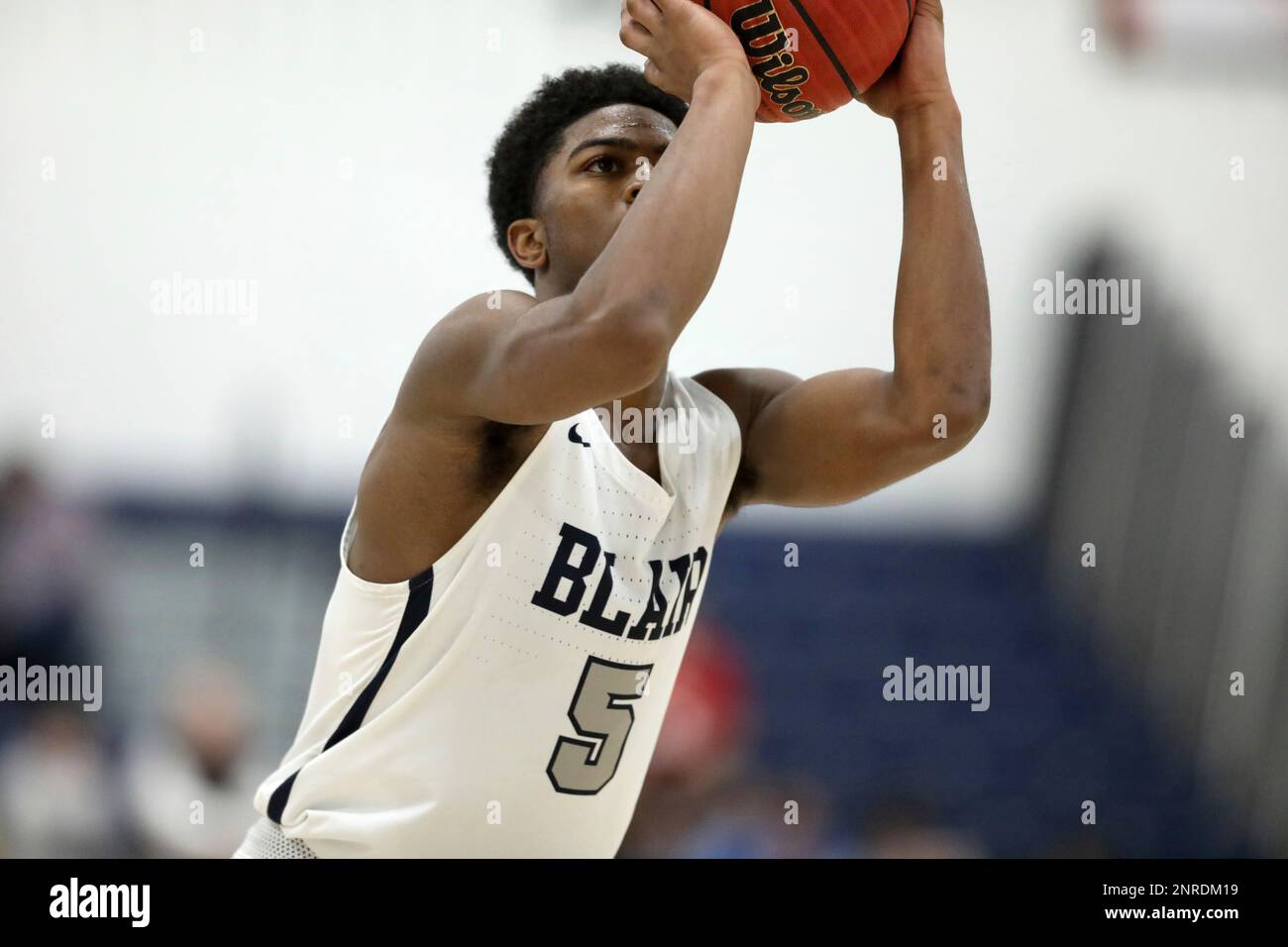 Blair Academy's Kyle Cuffe Jr. #5 shoots a free throw against The ...