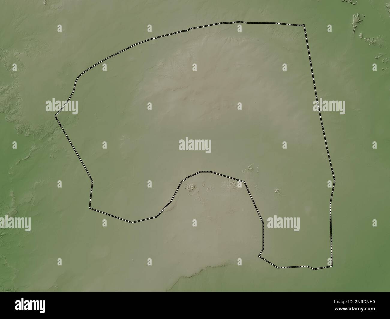 Bakool, region of Somalia. Elevation map colored in wiki style with ...