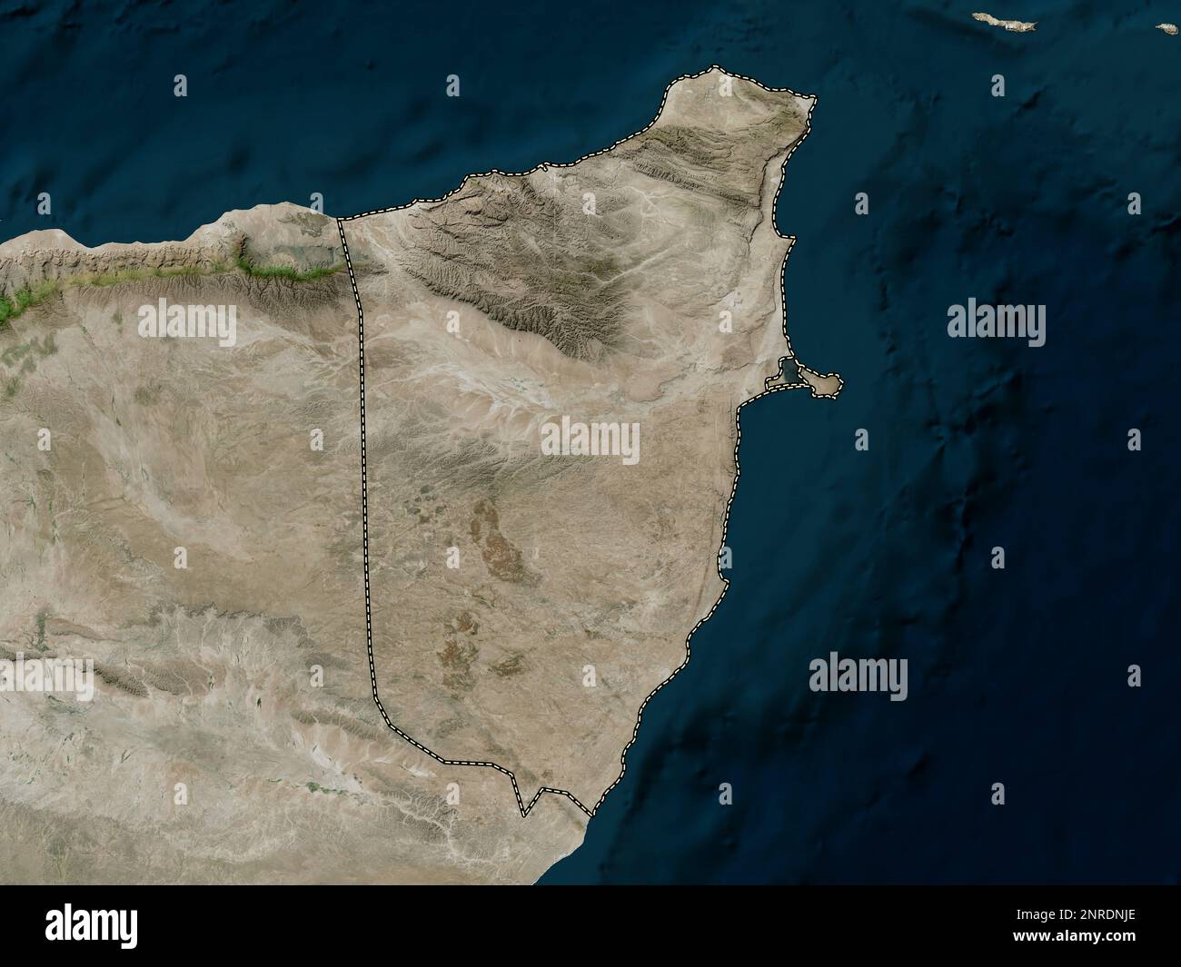 Bari, region of Somalia. High resolution satellite map Stock Photo - Alamy