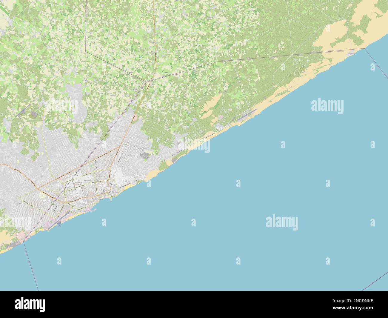 Banaadir, region of Somalia. Open Street Map Stock Photo - Alamy