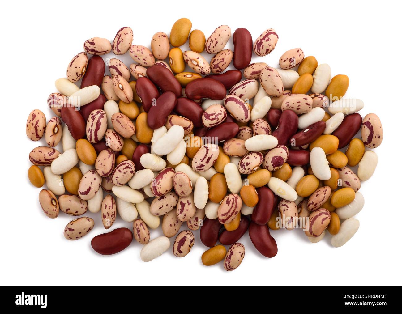 Mixed beans group isolated on white background Stock Photo - Alamy