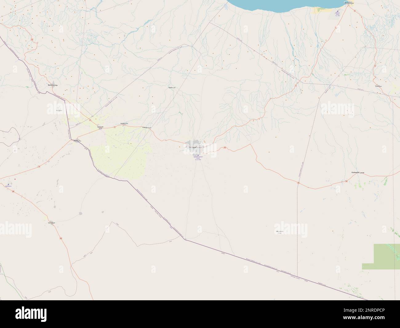 Maroodi Jeex, region of Somalia. Open Street Map Stock Photo - Alamy