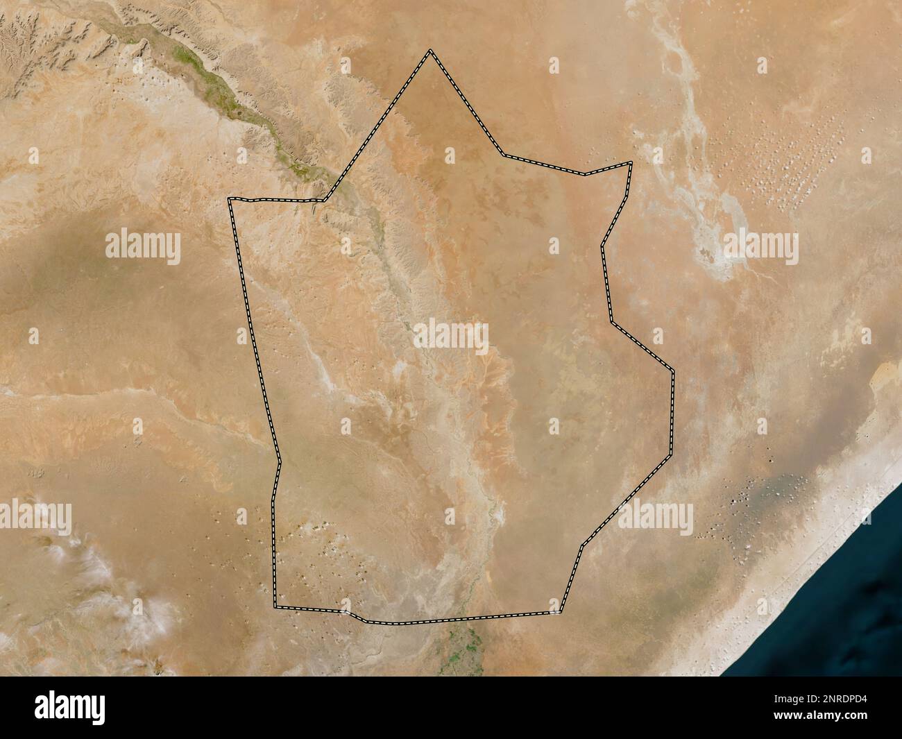 Hiiraan, region of Somalia. Low resolution satellite map Stock Photo ...