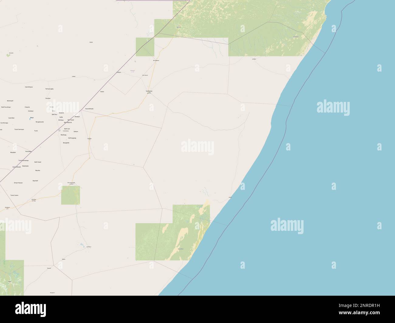 Mudug, region of Somalia. Open Street Map Stock Photo - Alamy