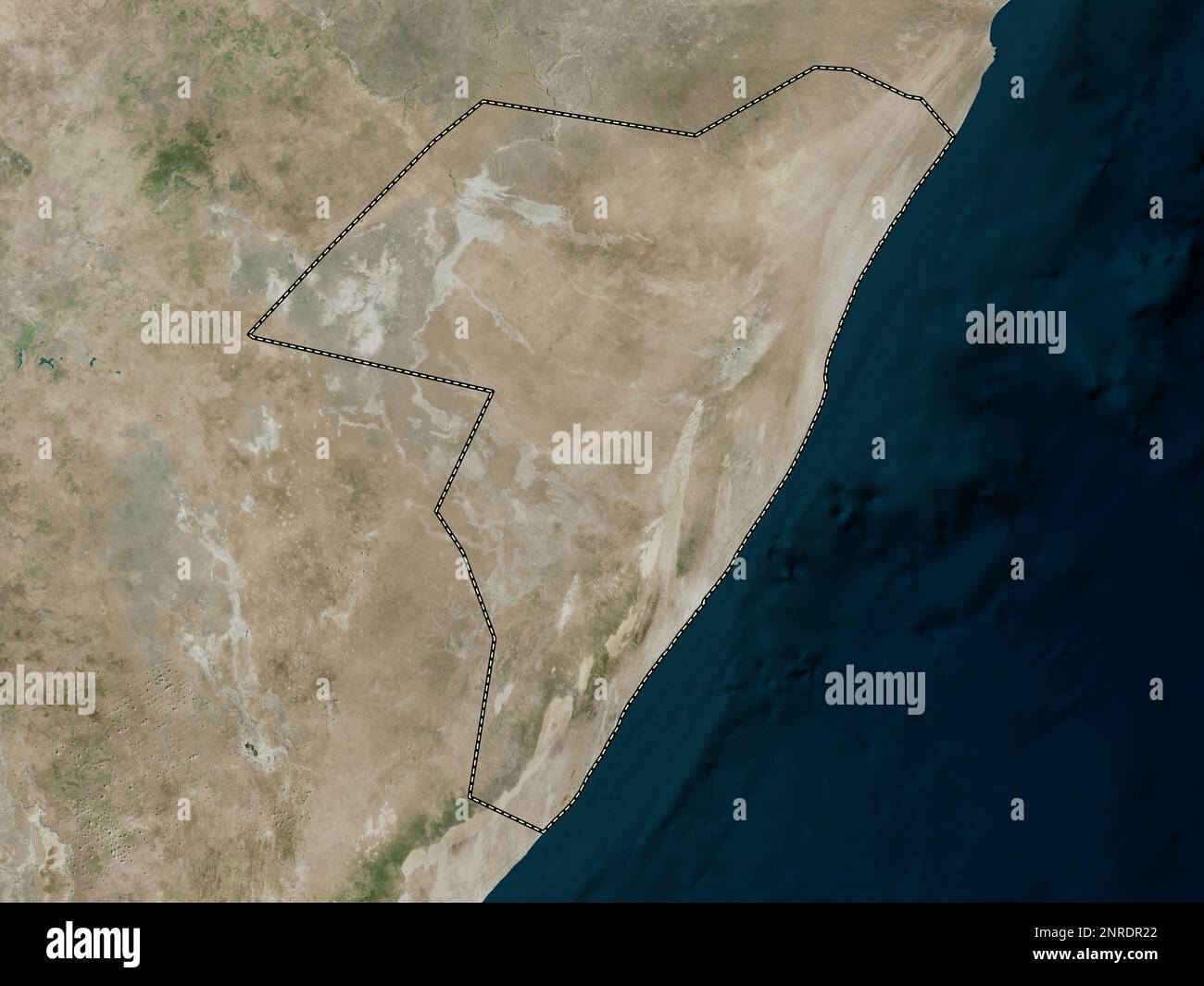 Mudug, region of Somalia. High resolution satellite map Stock Photo - Alamy