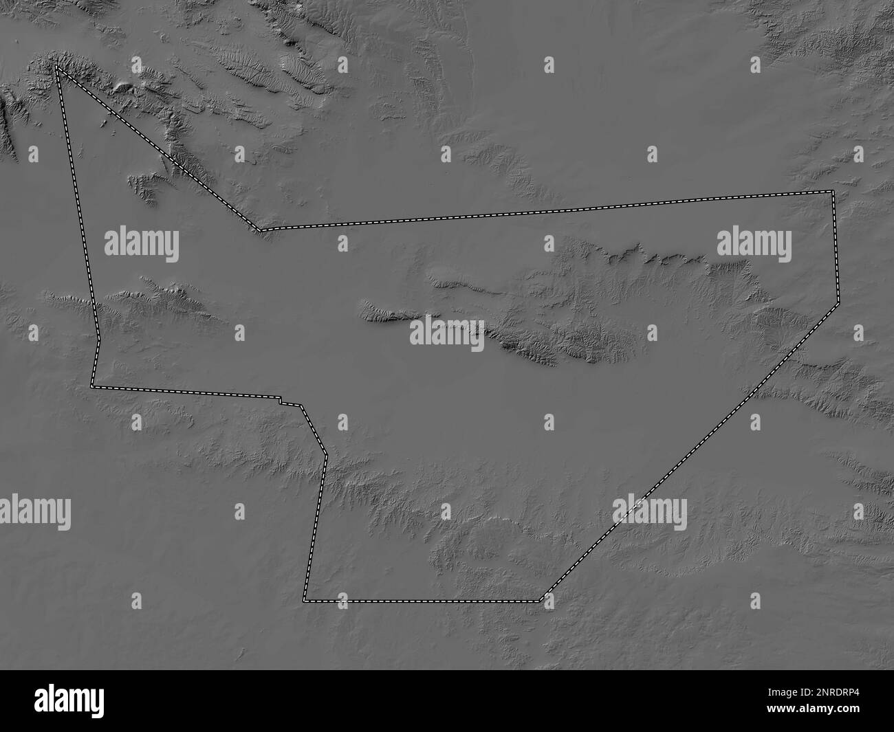 Sool, region of Somalia. Bilevel elevation map with lakes and rivers ...