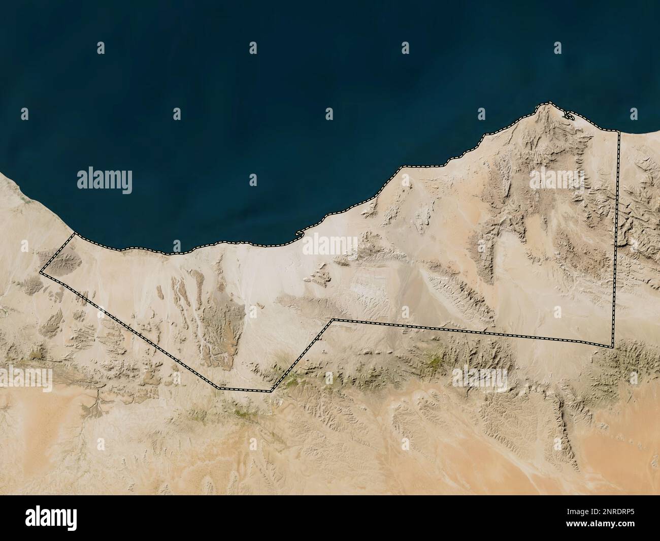 Sahil, region of Somalia. Low resolution satellite map Stock Photo - Alamy