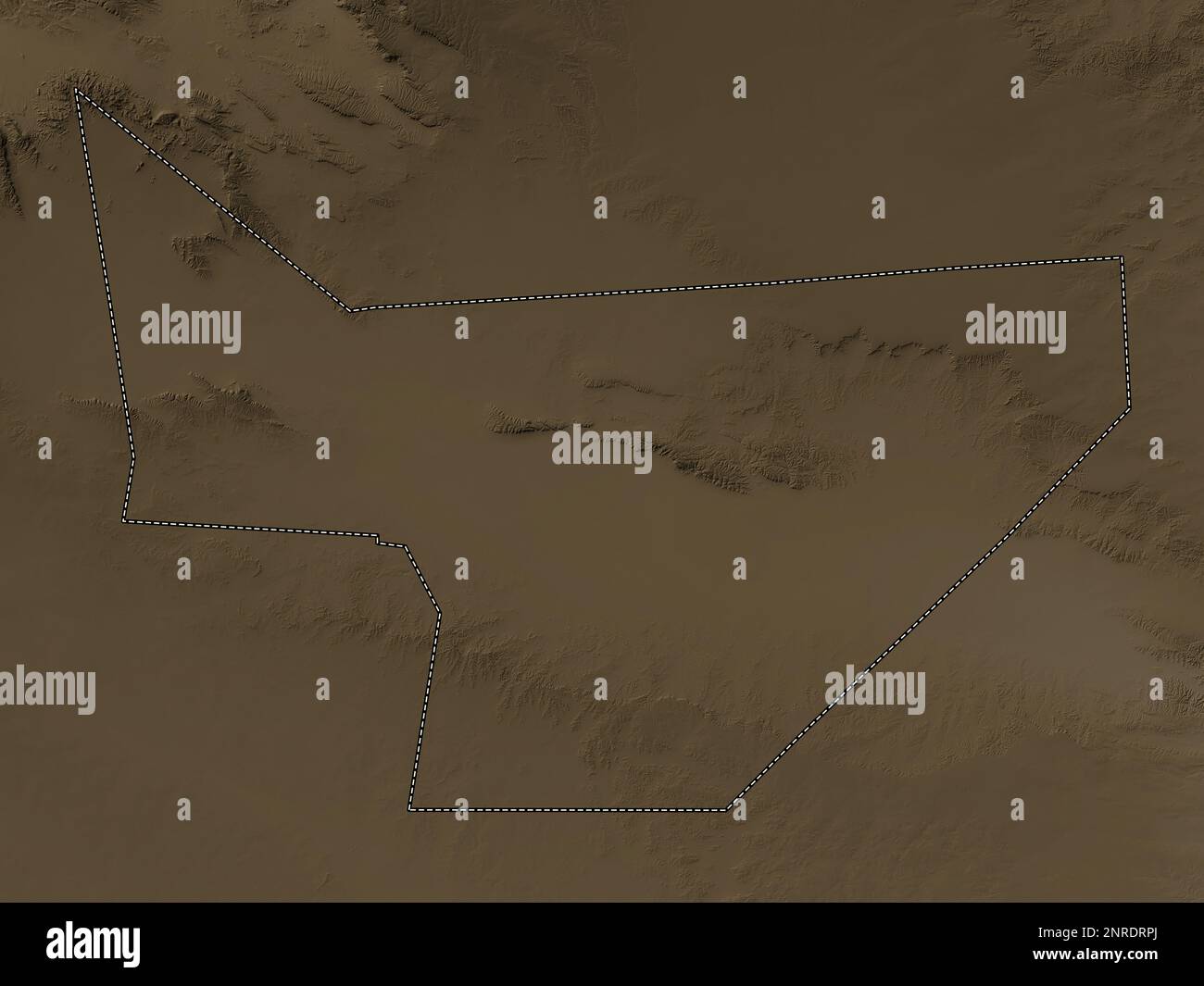 Sool, region of Somalia. Elevation map colored in sepia tones with ...