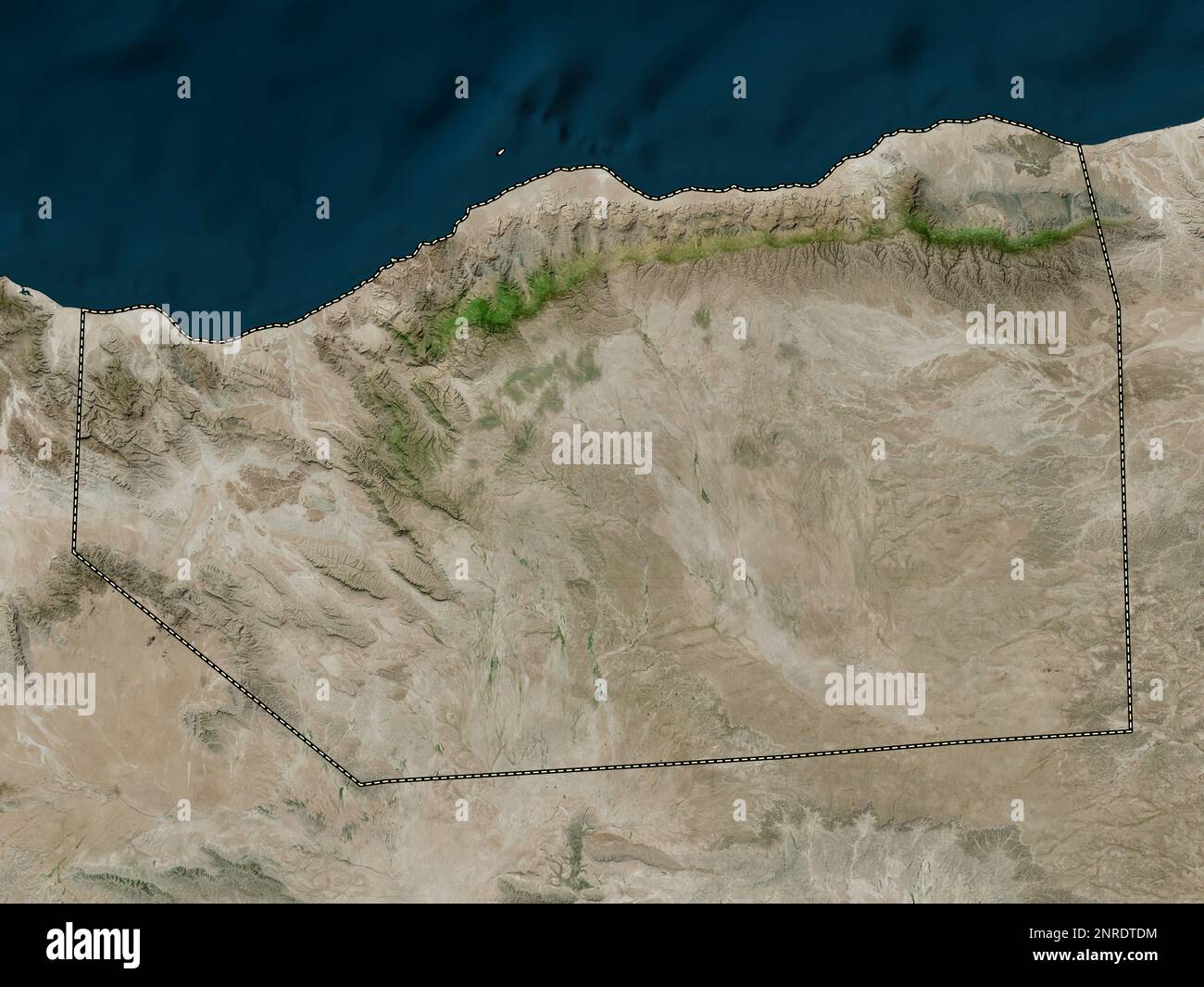 Sanaag, region of Somalia. High resolution satellite map Stock Photo ...