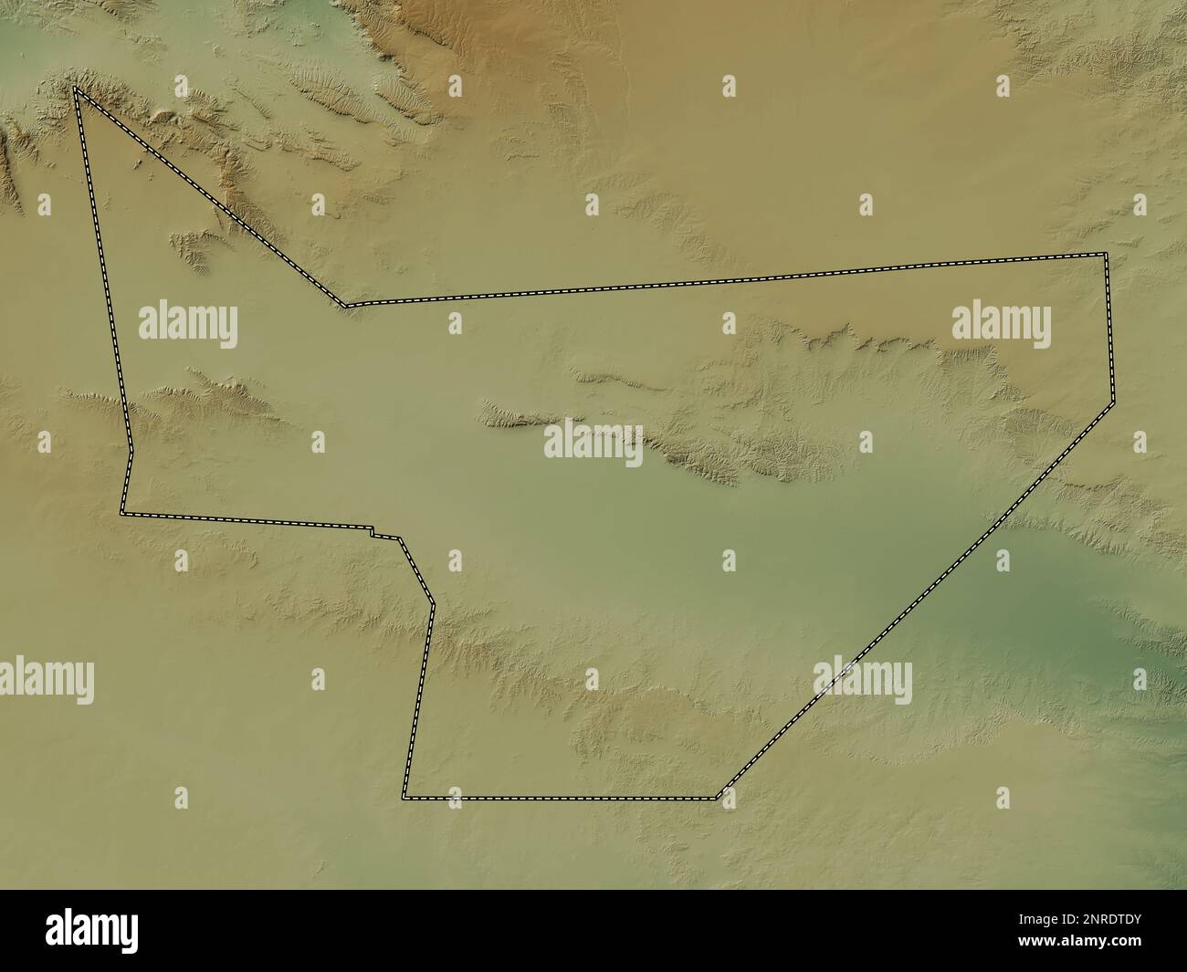 Sool, region of Somalia. Colored elevation map with lakes and rivers ...